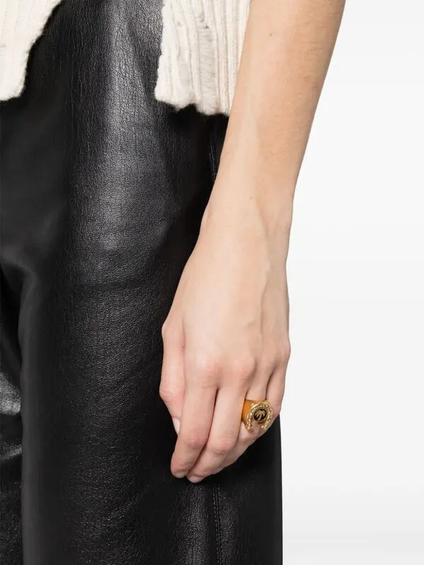 Palm Angels Horseshoe Rhinestone-embellished Ring