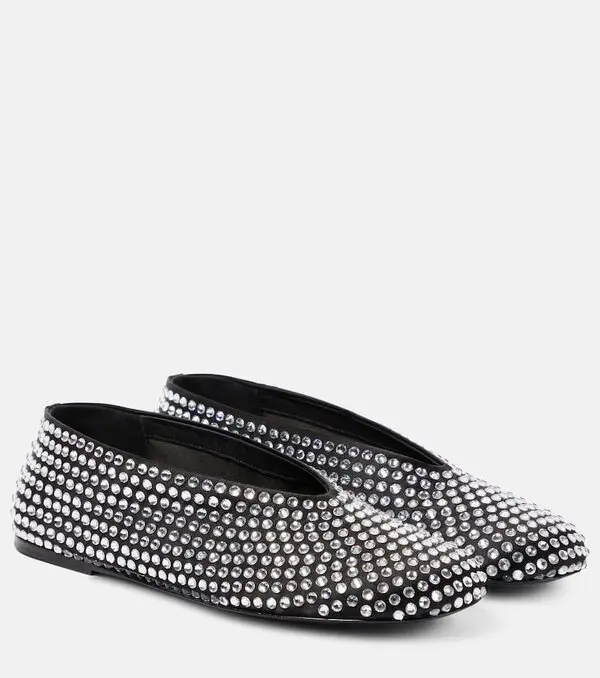 Khaite Marcy Embellished Ballet Flats - Black