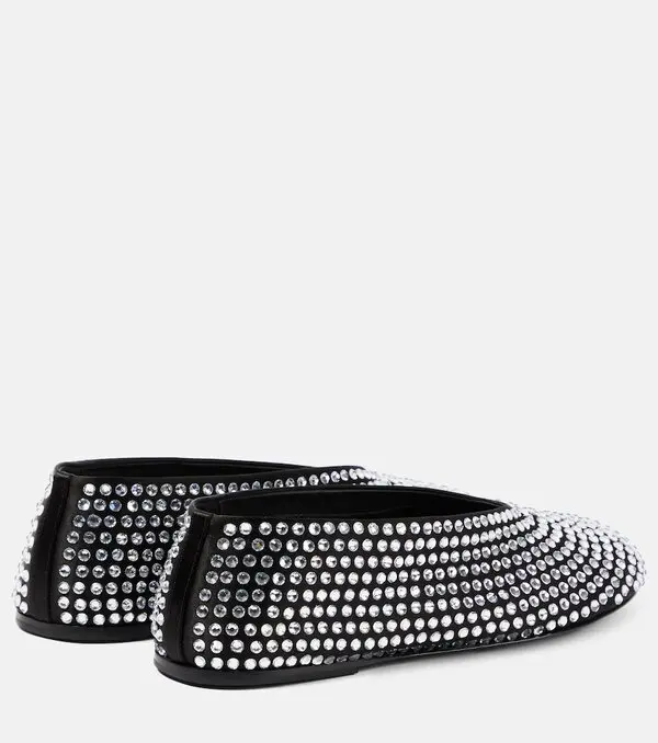 Khaite Marcy Embellished Ballet Flats - Black