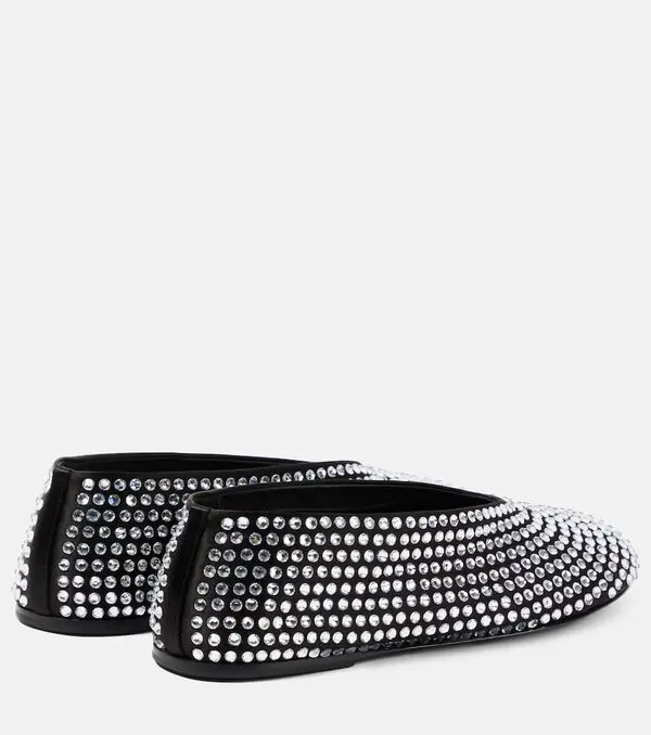 Khaite Marcy Embellished Ballet Flats - Black