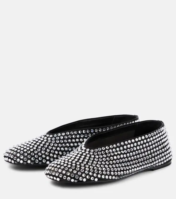 Khaite Marcy Embellished Ballet Flats - Black