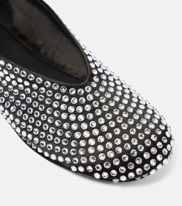 Khaite Marcy Embellished Ballet Flats - Black