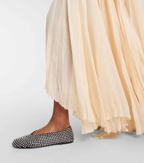 Khaite Marcy Embellished Ballet Flats - Black