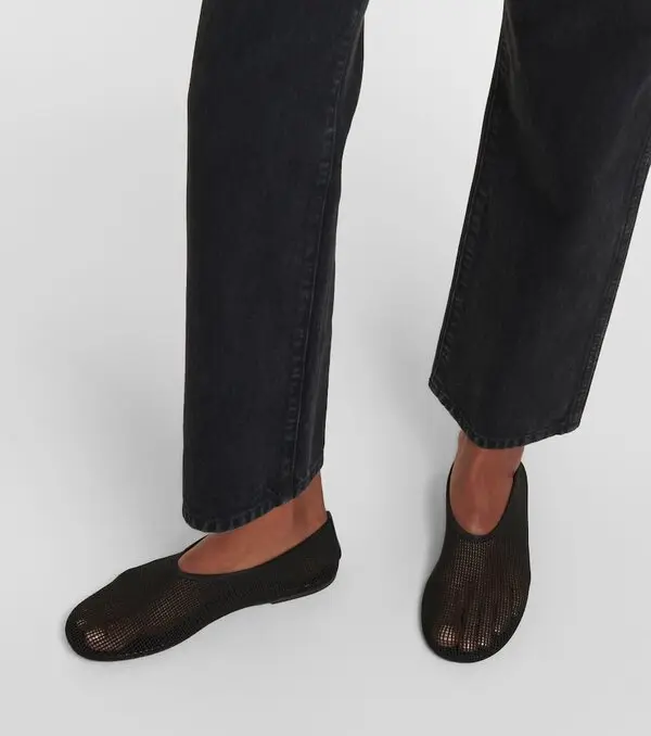Khaite Maiden Fishnet Ballet Flats