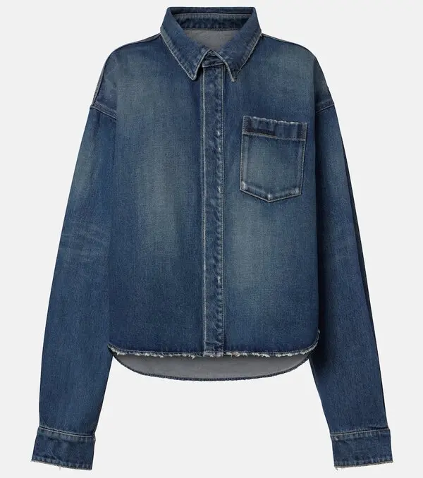 Balenciaga Denim Trucker Jacket - Blue