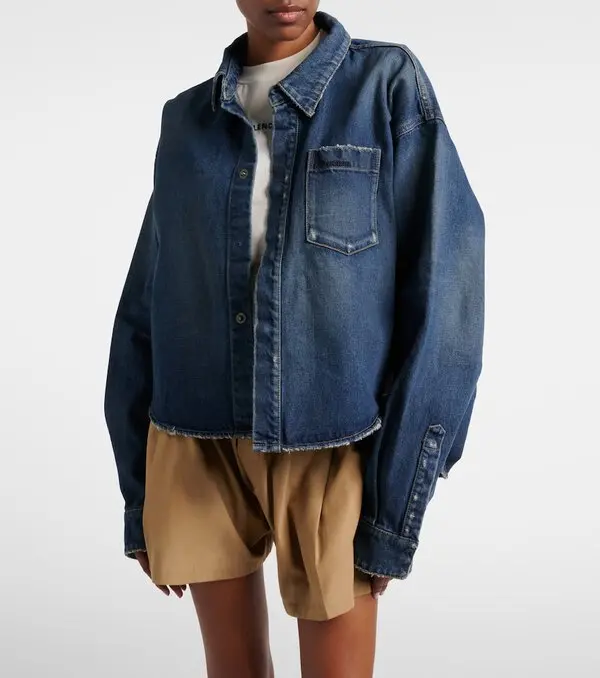 Balenciaga Denim Trucker Jacket - Blue