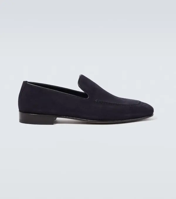 Manolo Blahnik Truro Suede Loafers - Blue