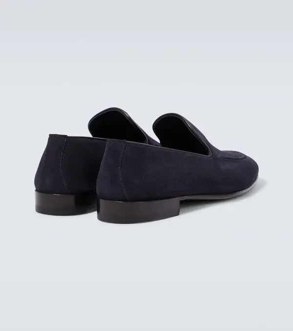 Manolo Blahnik Truro Suede Loafers - Blue