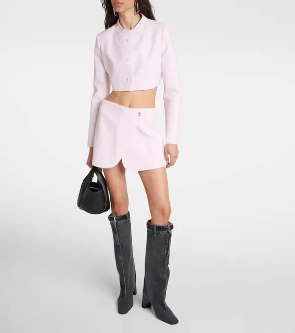 Coperni Virgin Wool Miniskirt - Pink