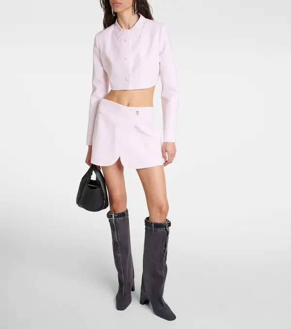 Coperni Virgin Wool Miniskirt - Pink