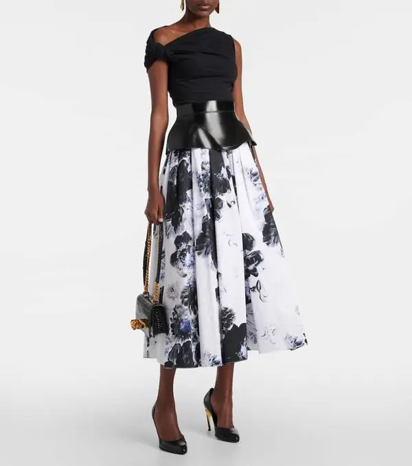 Alexander McQueen One-shoulder Cotton-blend Top