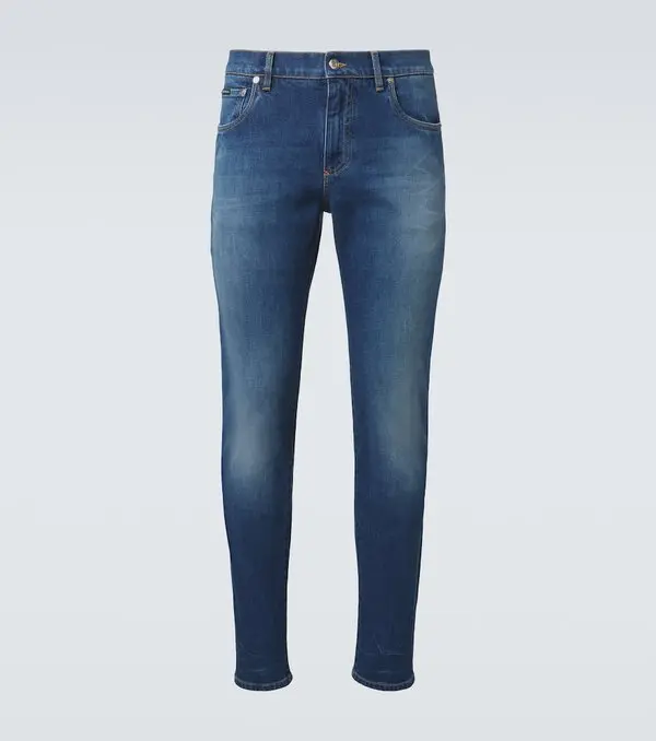 Dolce & Gabbana Mid-rise Slim Jeans - Blue