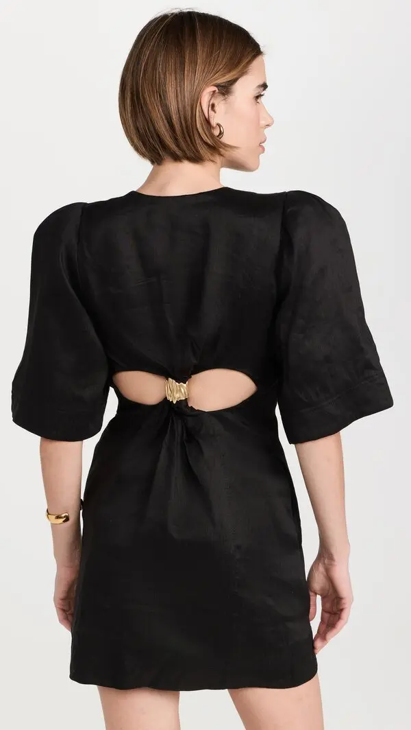 hunter twisted mini dress Hunter Twisted Mini Dress-BLACK / 4
