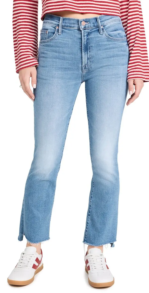 MOTHER The Insider Crop Step Fray Jeans - Out Of The Blue