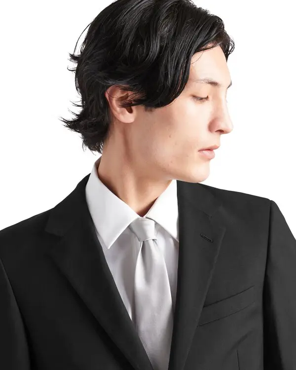 Prada Satin Tie - Grey