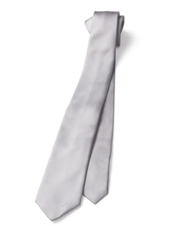 Prada Satin Tie - Grey