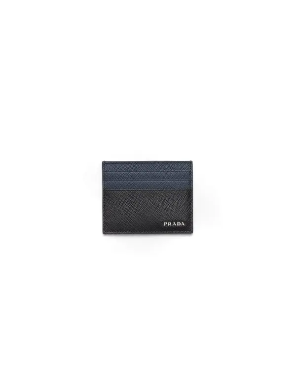 Prada Saffiano Leather Card Holder - Black