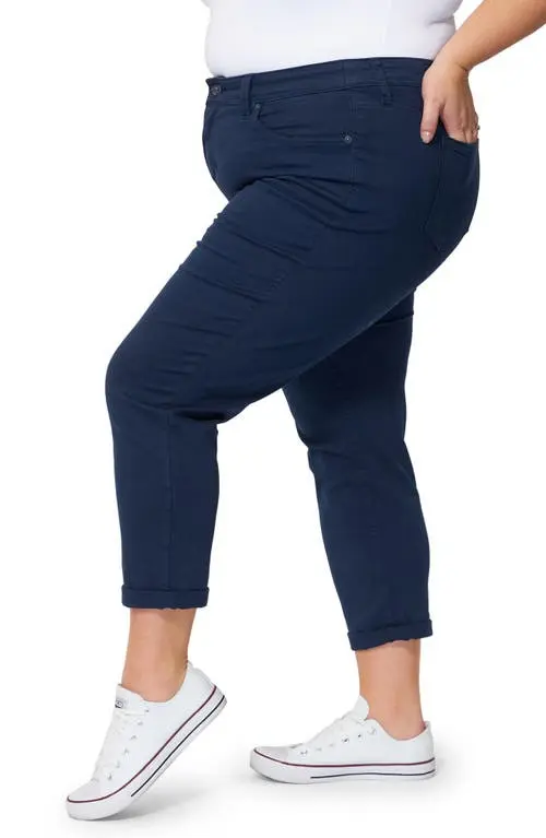 SLINK JEANS High-rise Ankle Boyfriend Jeans - Blue Night