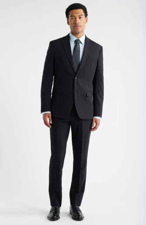 Nordstrom Henrik Trim Fit Solid Stretch Wool Suit Jacket - Black