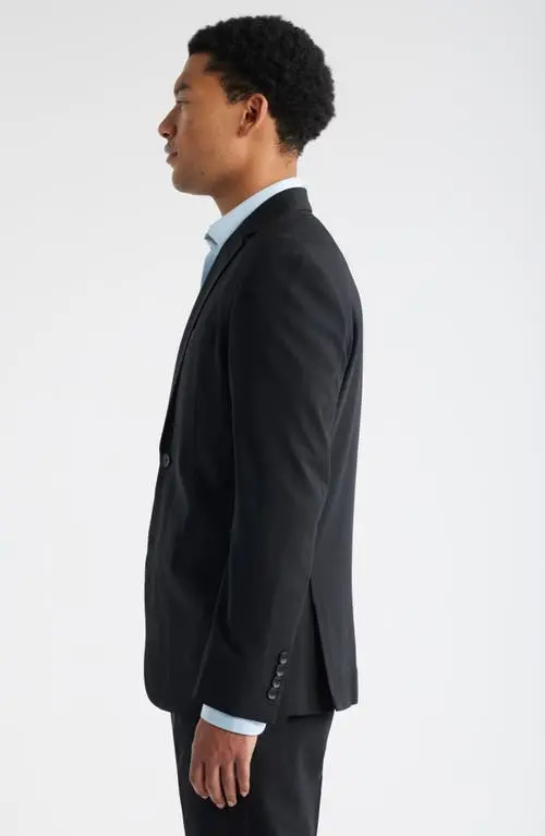 Nordstrom Henrik Trim Fit Solid Stretch Wool Suit Jacket - Black