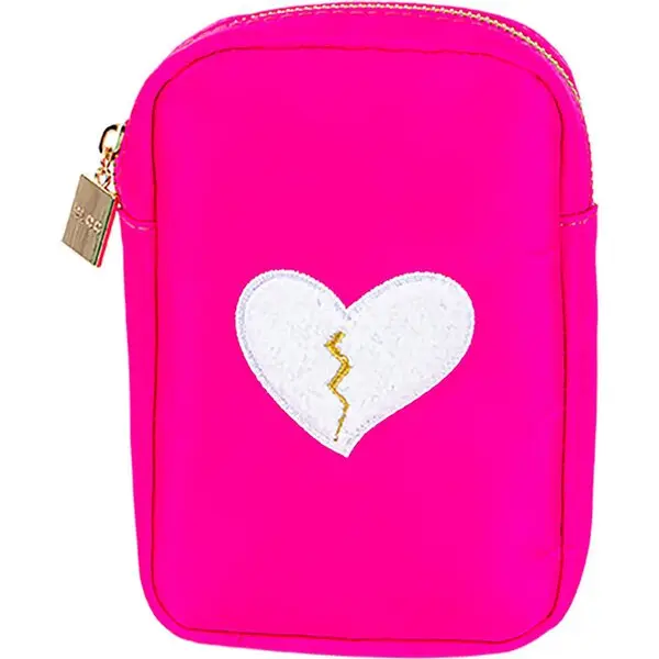 BLOC BAGS Mini Heart Breaker Cosmetics Bag - Hot Pink