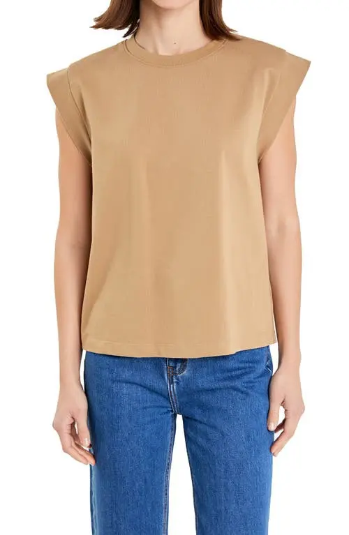 English Factory Cap Sleeve Jersey T-shirt