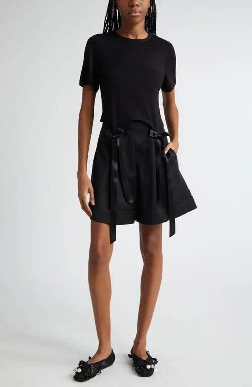 Simone Rocha Easy Bow Tails Cotton T-shirt - Black