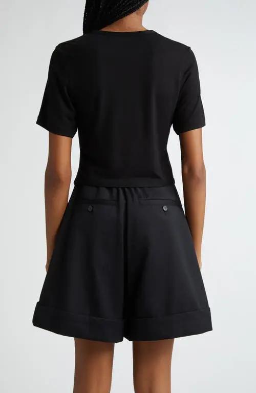 Simone Rocha Easy Bow Tails Cotton T-shirt - Black