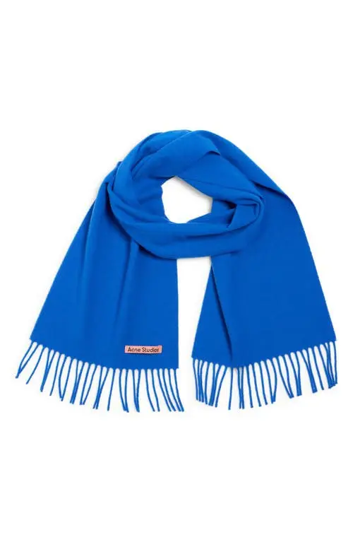 Acne Studios Canada Wool Fringe Scarf - Royal Blue