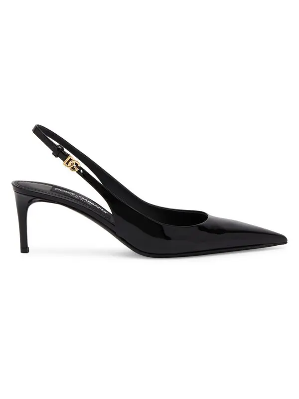 Dolce & Gabbana 60mm Leather Slingback Pumps - Nero