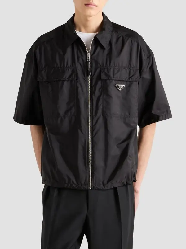 Prada Short Sleeve Light Re-nylon Shirt - Black