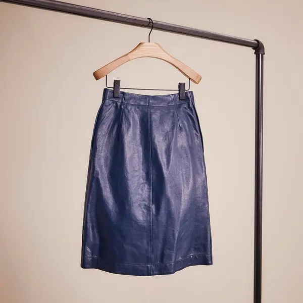COACH Restored Leather Skirt With Turnlocks