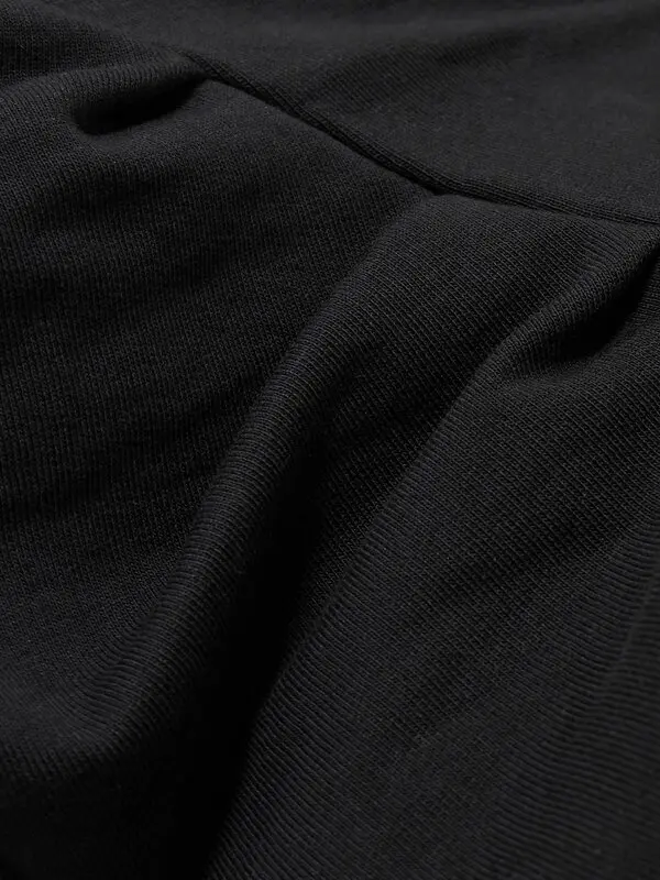 Dries Van Noten Ruched Cropped Cotton-jersey Sweater - Black