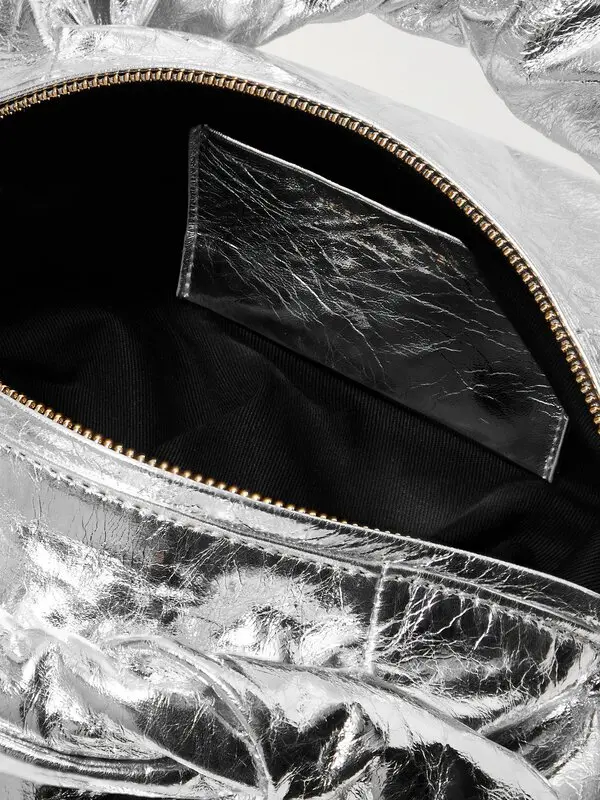 Dries Van Noten Gathered Metallic Tote