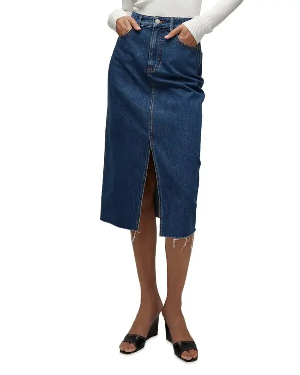 Veronica Beard Victoria Long Denim Midi Skirt