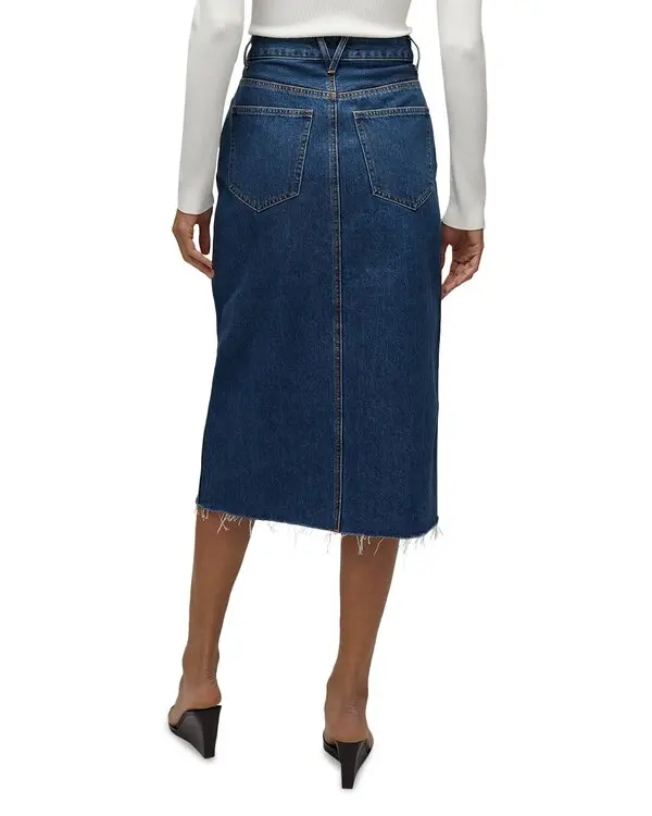 Veronica Beard Victoria Long Denim Midi Skirt