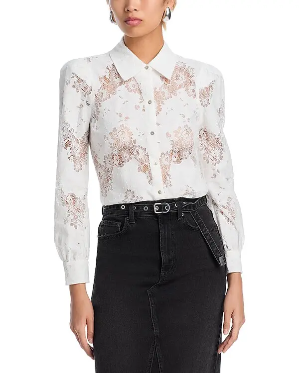 L'AGENCE Jenica Lace Blouse - Ivory