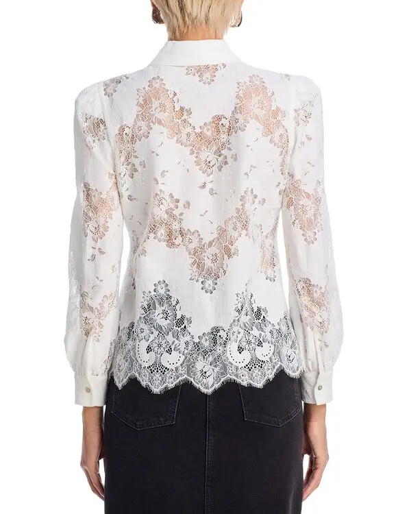 L'AGENCE Jenica Lace Blouse - Ivory