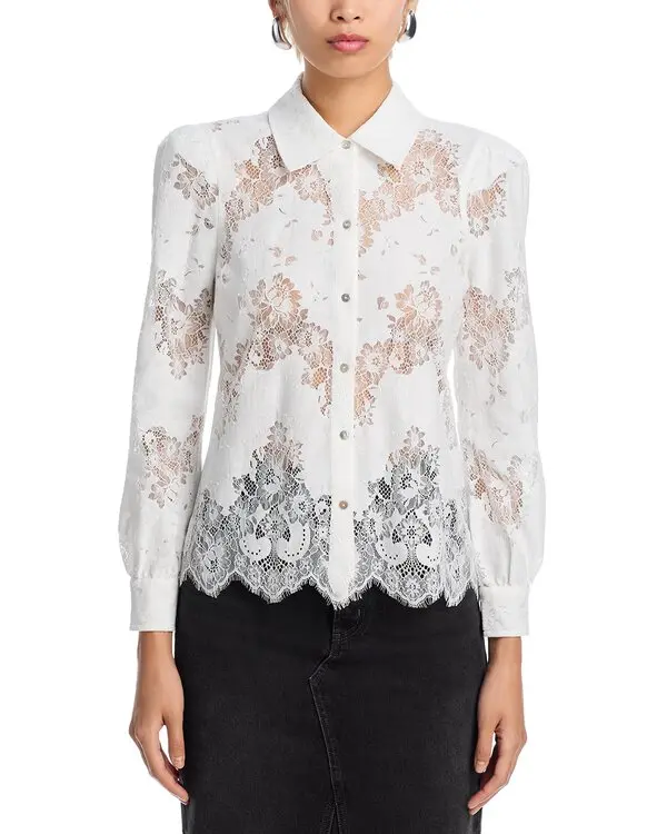 L'AGENCE Jenica Lace Blouse - Ivory