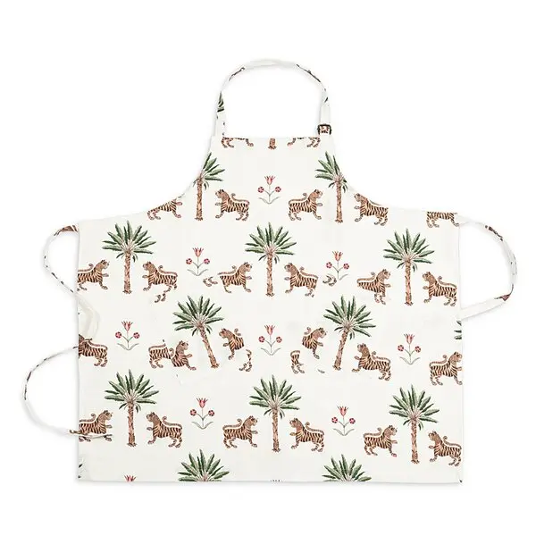 MATOUK Schumacher Linen Apron - Tiger Palm Tigereye