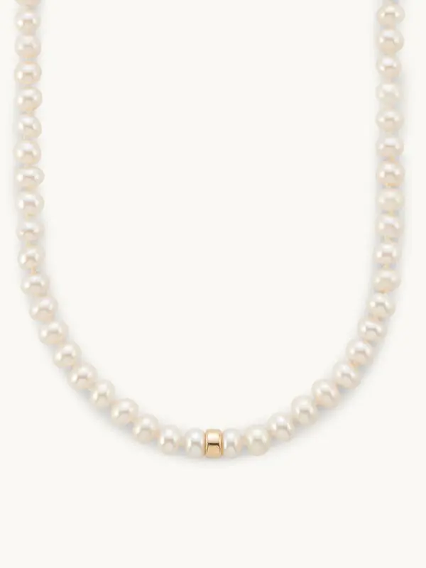 Sheryl Lowe Knotted Pearl Necklace - 14k Yellow Gold,pearl