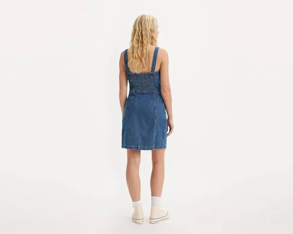 LEVI'S Drea Denim Mini Dress With Corset Boning