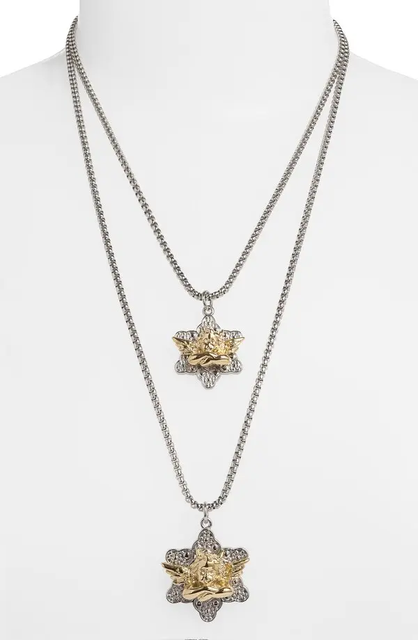 BOYS LIE Star Crossed Lovers Layered Pendant Necklace