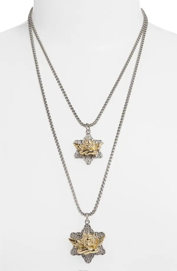 BOYS LIE Star Crossed Lovers Layered Pendant Necklace