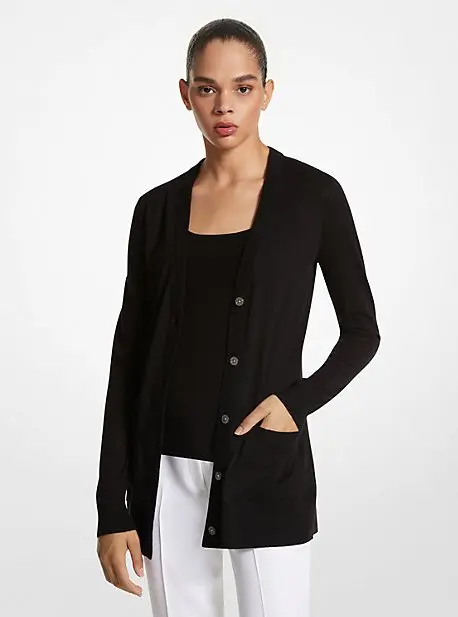Michael Kors Cashmere Cardigan - Black