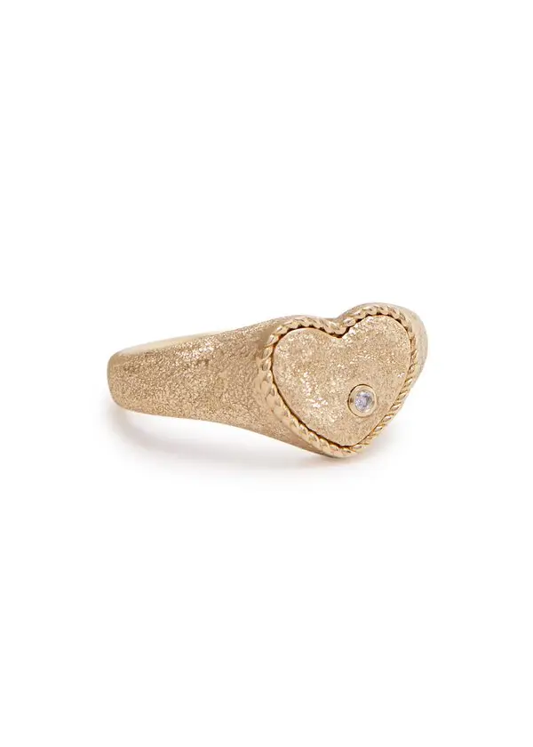 Yvonne Léon Baby Chevalier Pinky Ring - Gold