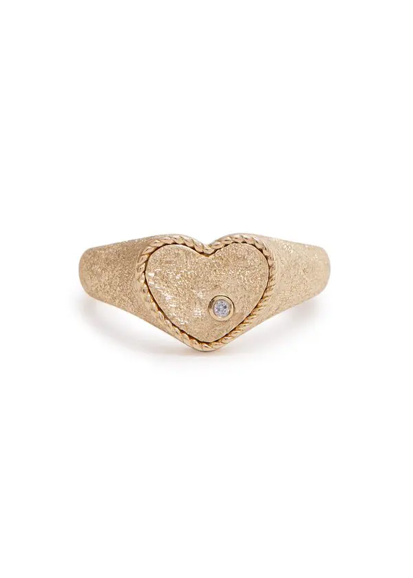 Yvonne Léon Baby Chevalier Pinky Ring - Gold