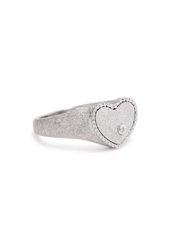 Yvonne Léon Baby Chevalier Pinky Ring - Silver