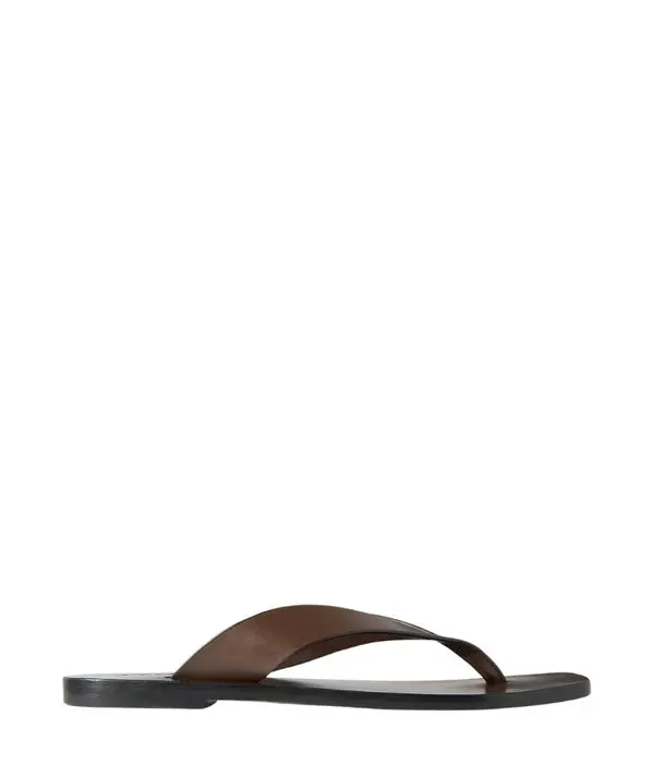 A.emery Kinto Leather Flip Flops - Brown