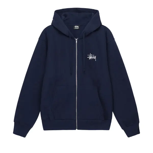 StÜssy Basic Zip Hoodie 'navy - Blue